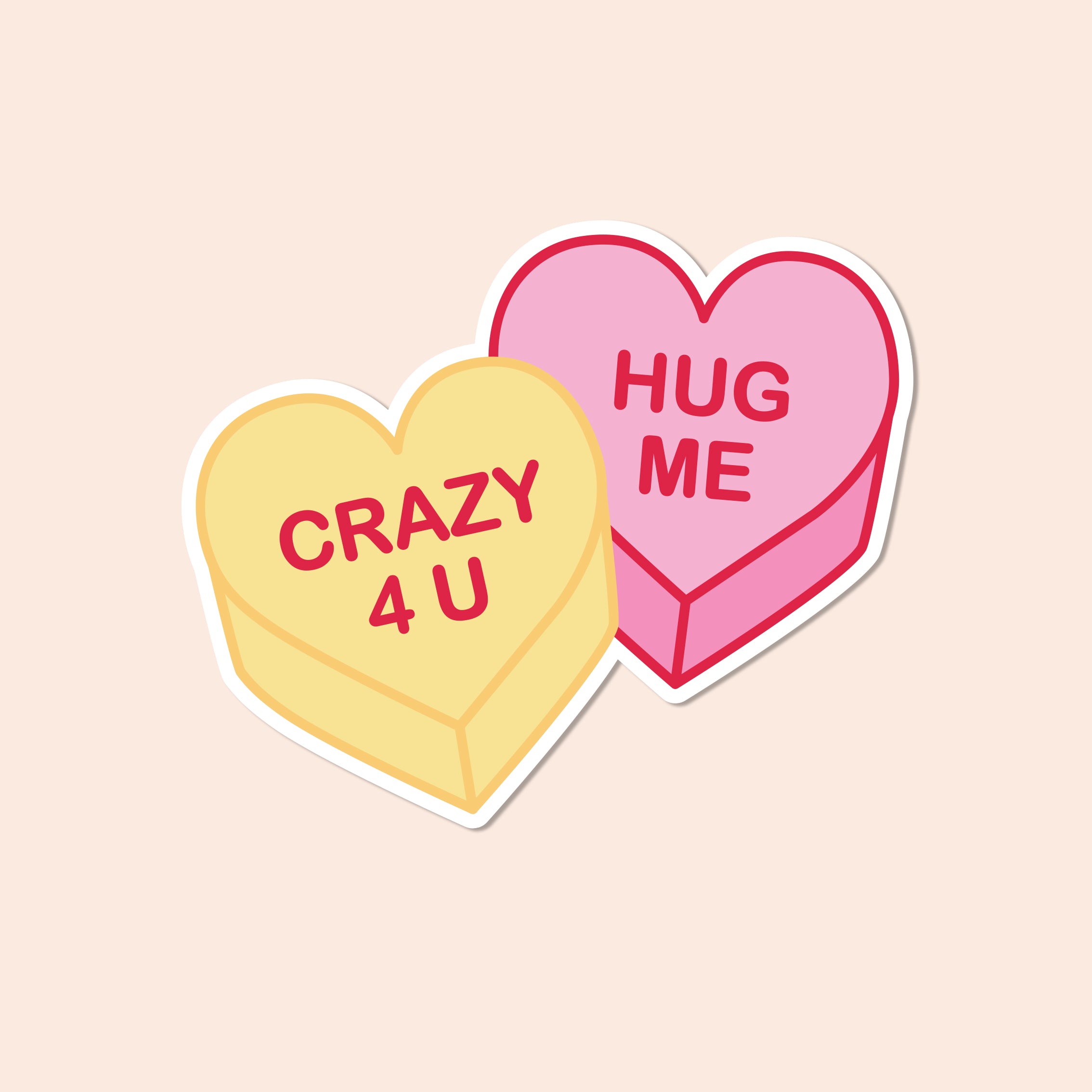 Crazy 4 You, Hug Me Vinyl Sticker – The Bright Co